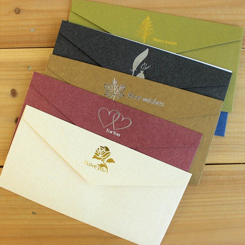 Retro Bronzing Letters Envelope Paper Envelopes Le... – Vicedeal