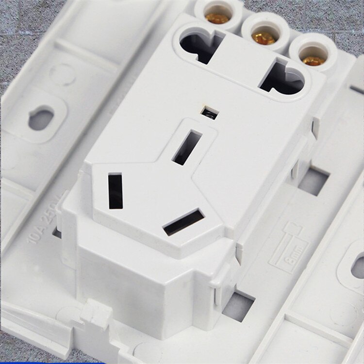 ,KM001EU-W White Surface Mounted 5 pins Wall Socke... – Grandado