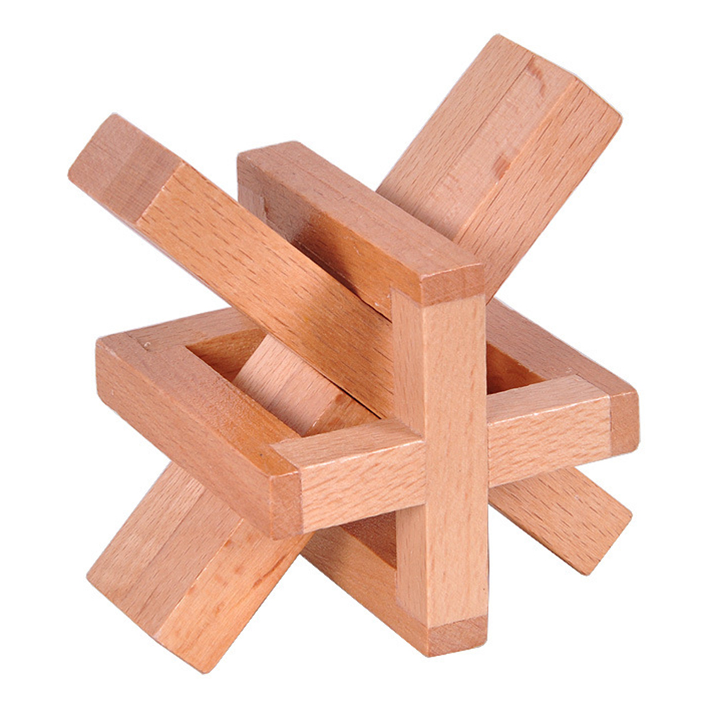 Wooden Logic Puzzle For Kids Adults Burr Puzzles B... – Vicedeal