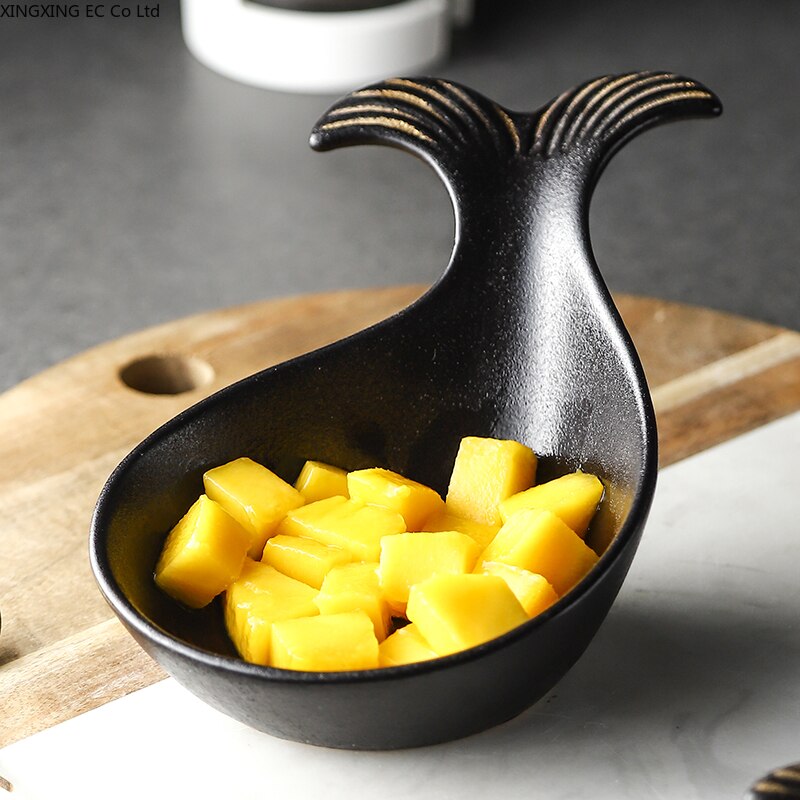 Retro Snack Dish Vinegar Dish Whale Plate Ceramic ... – Vicedeal