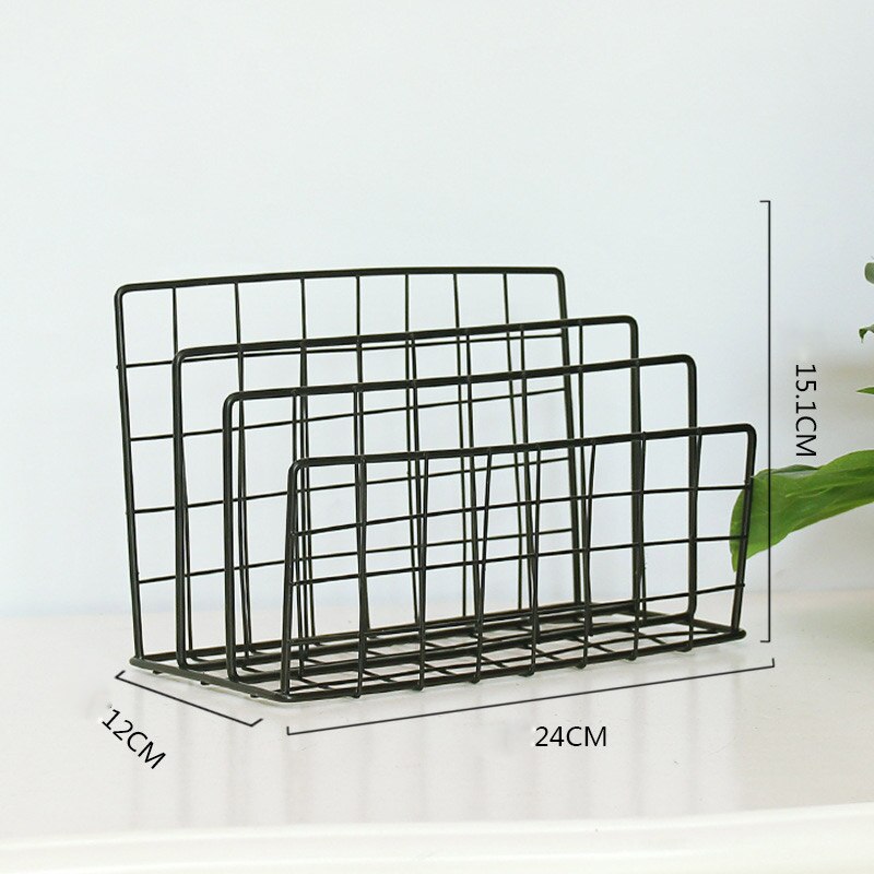 Vintage Wrought Iron Desktop Storage Rack Magazine... – Vicedeal