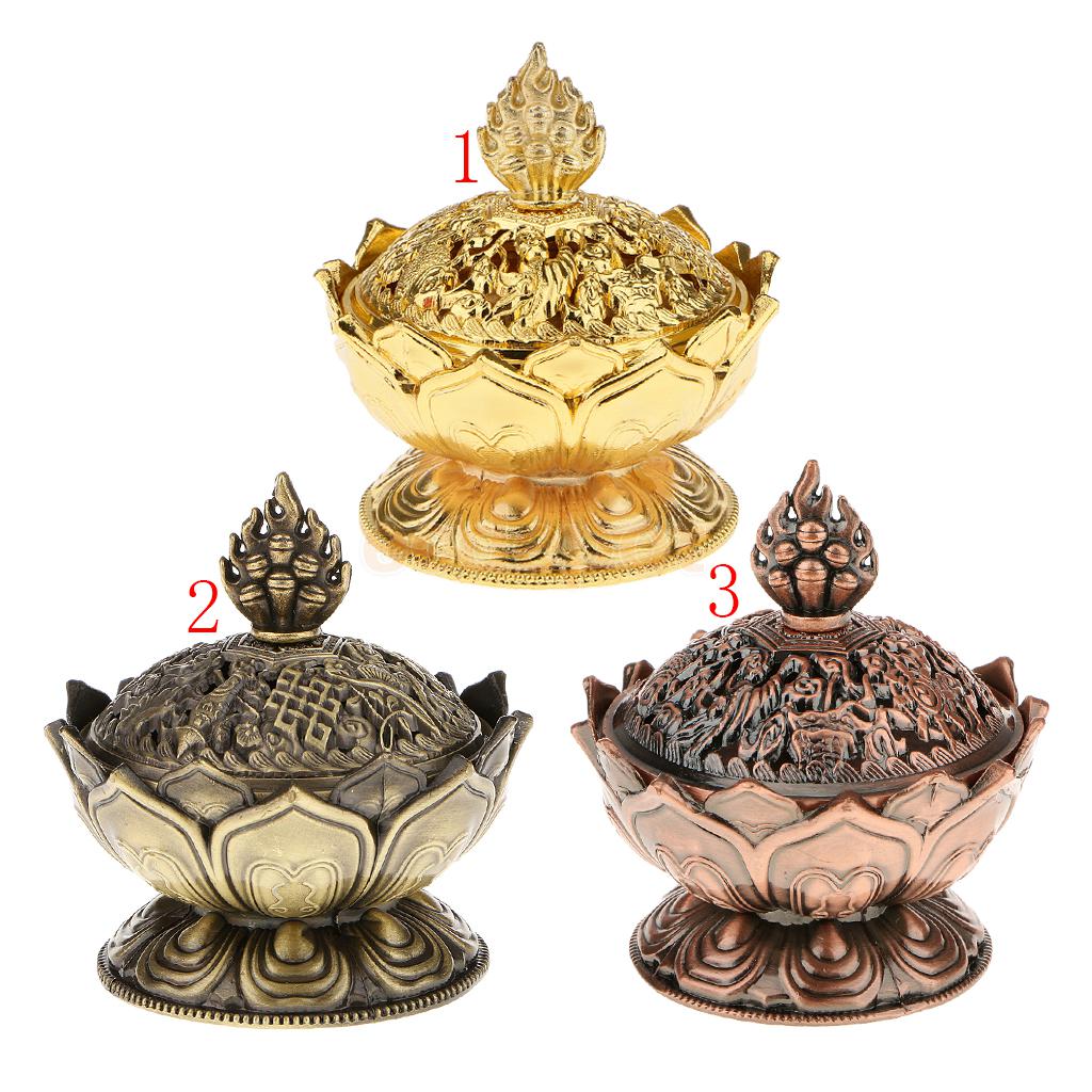 Lotus Incense Smoke Cone Aroma Burner Holder Stove... – Grandado