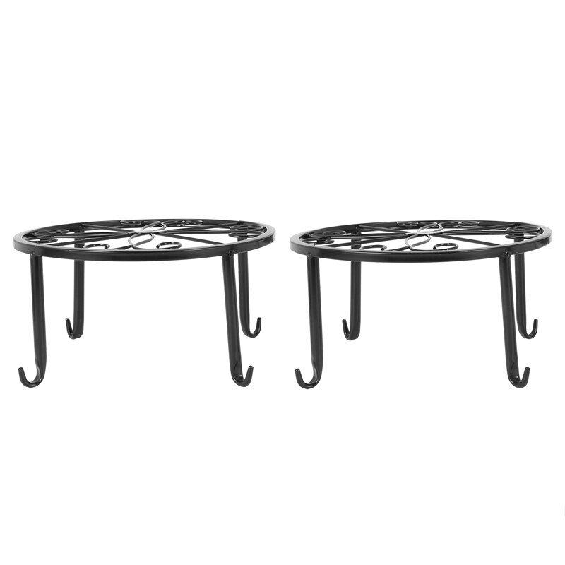 12-inch heavy pot plant stand, set of 2, art forge... – Grandado