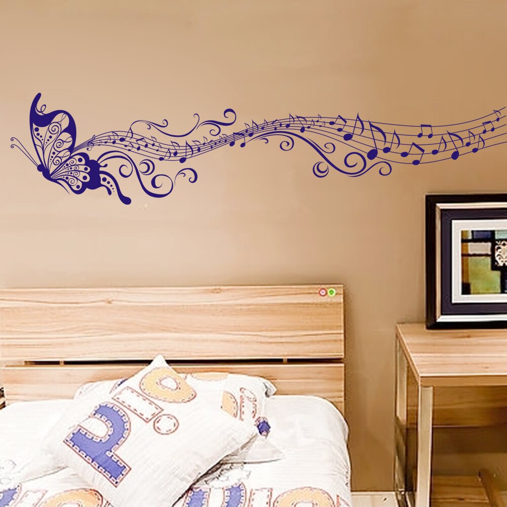 Black purple note butterfly wall stickers decorati... – Vicedeal