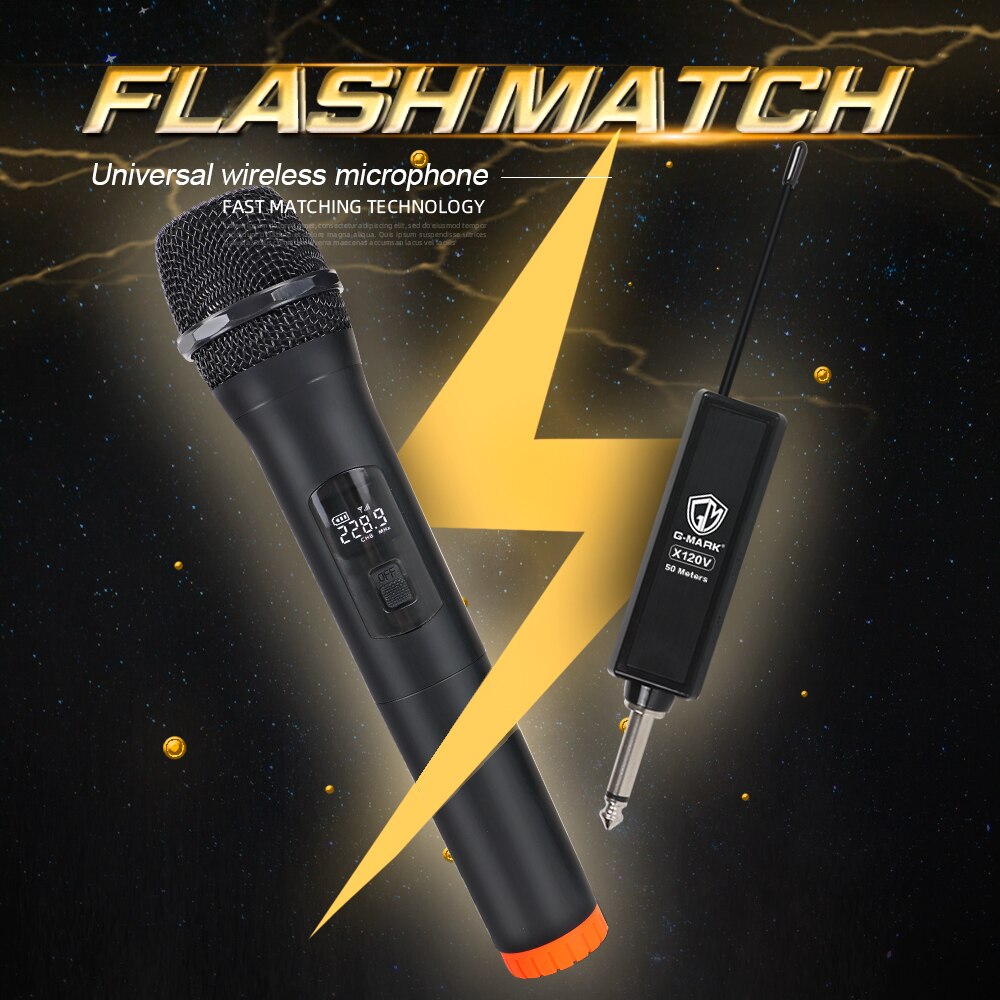 Wireless Microphone G-MARK X120V Handheld Mic Rech... – Grandado