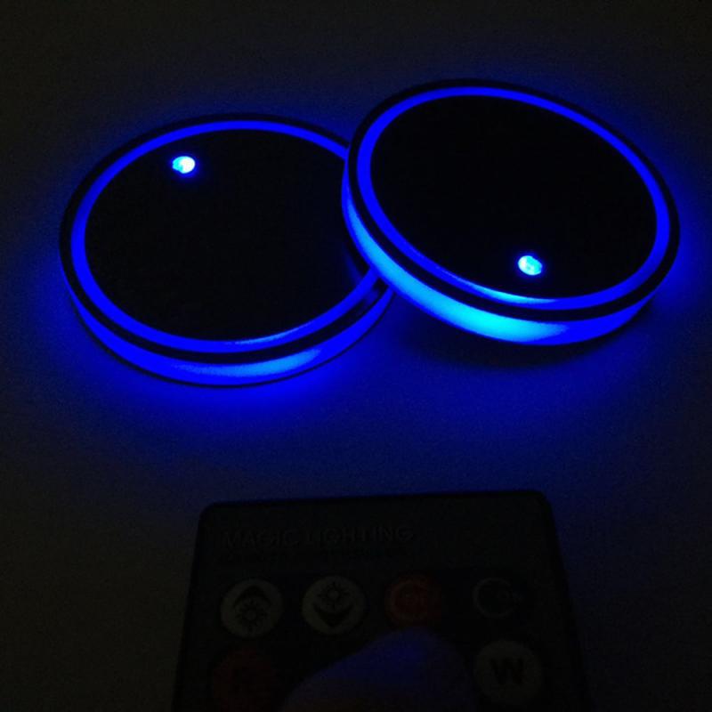 2 Pcs Universal Led Car Cup Holder Bottom Pad Mat ... – Vicedeal