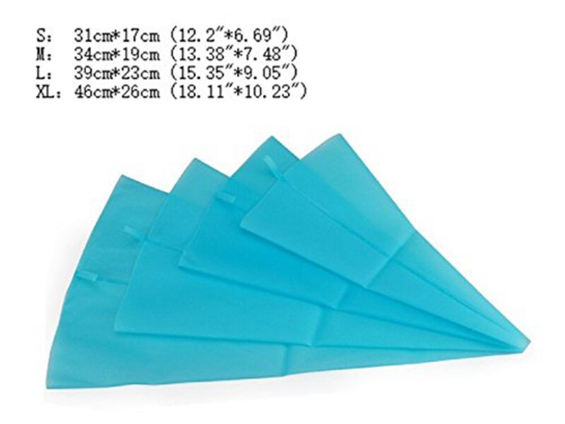 4 Sizes Silicone Pastry Bags Set piping set Baking... – Grandado
