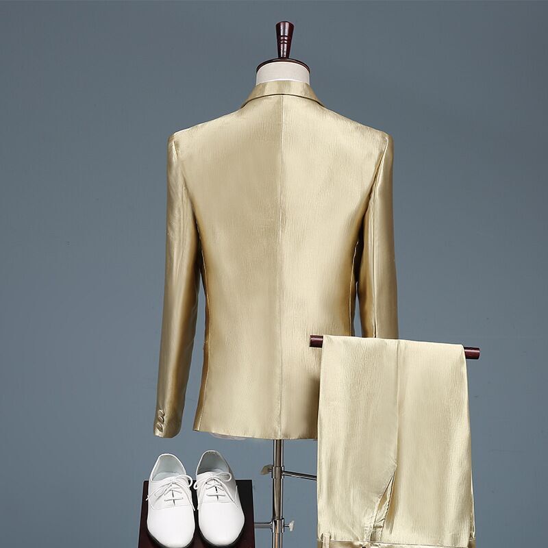 Men Fashionable 2 Sets Stage Singer Suits Wedding ... – Grandado