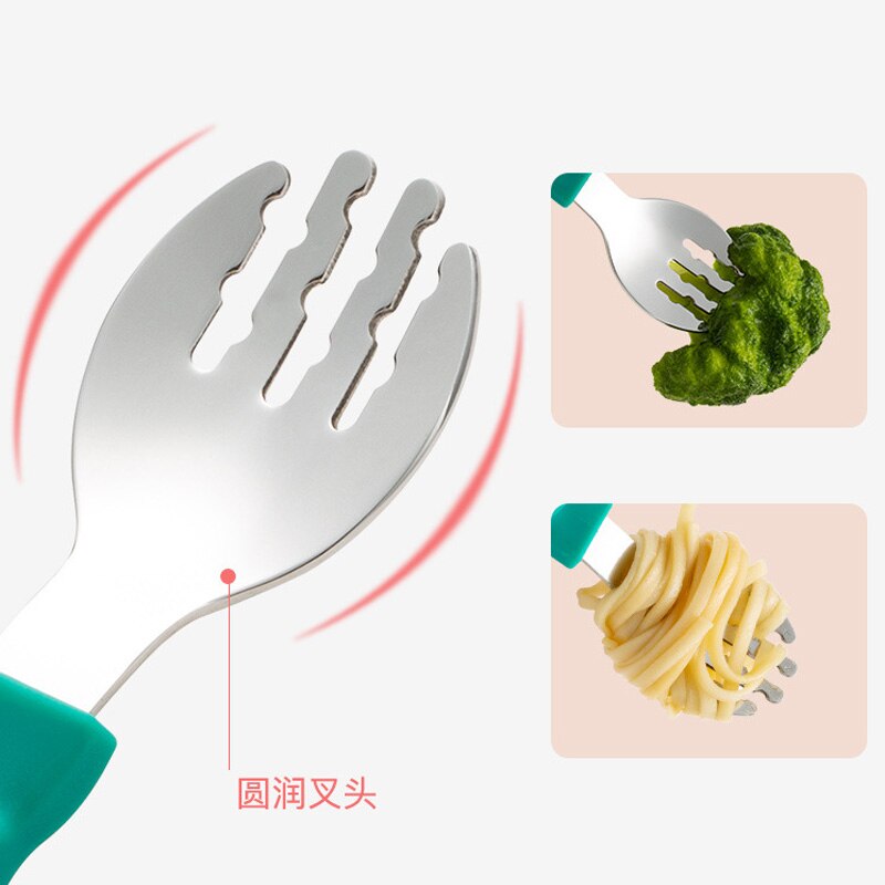 2Pcs Servies Cartoon Kids Lepel En Vork Set Rvs Le... – Grandado