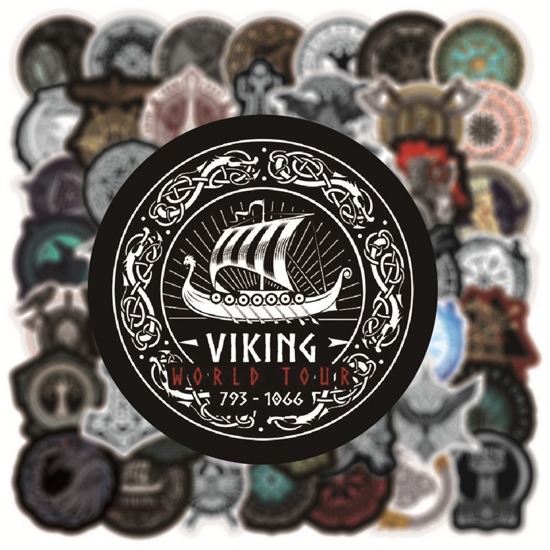 10/30/50PCS Vintage Viking Totem Sticker Aesthetic... – Grandado
