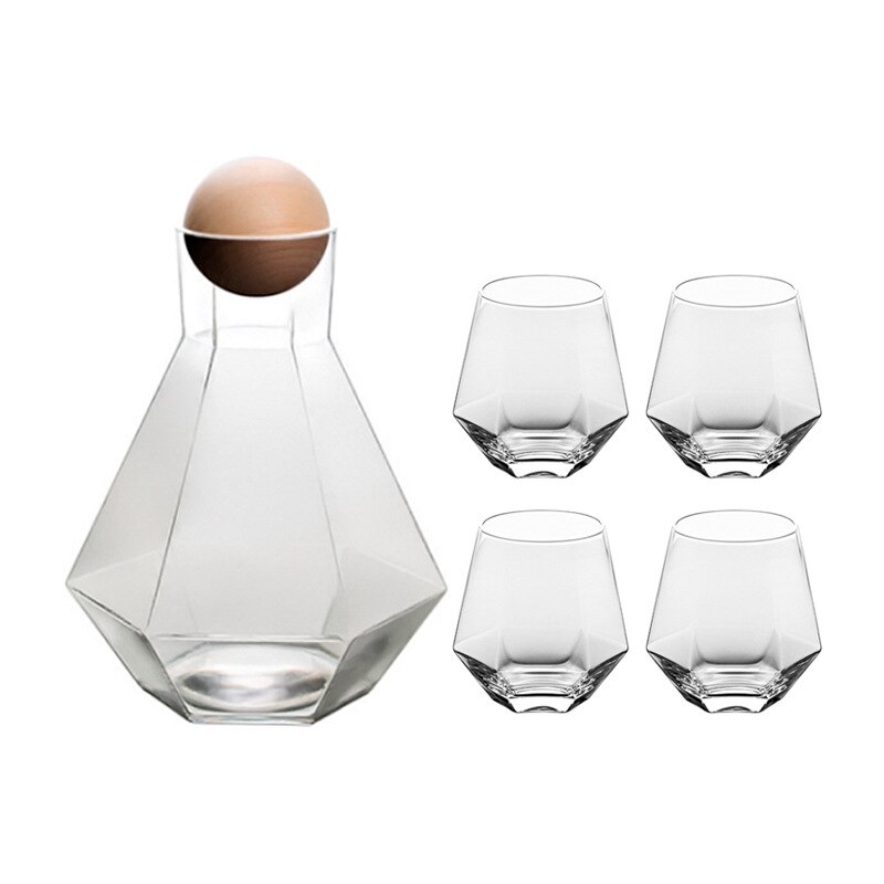 1400 Hexagonal Geometry Red Wine Pourer Glass Deca... – Vicedeal