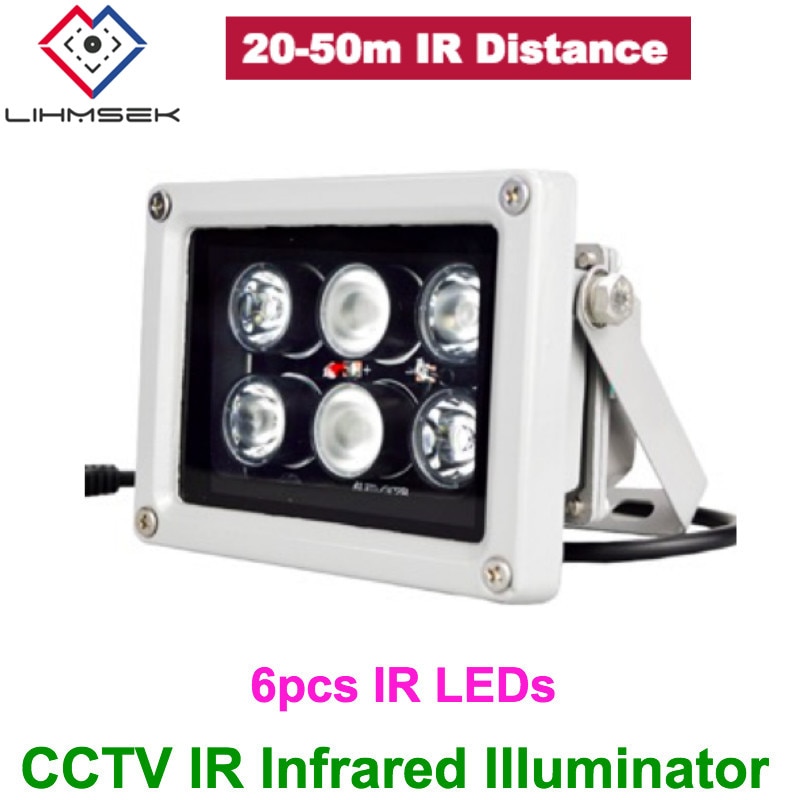Lihmsek CCTV IR Infrared Illuminator 6pcs IR Array... – Grandado