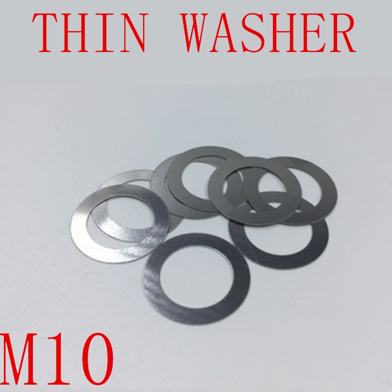 100 stk m10 tynde skiver 0.2mm 0.3mm 0.5mm rustfr... – Grandado