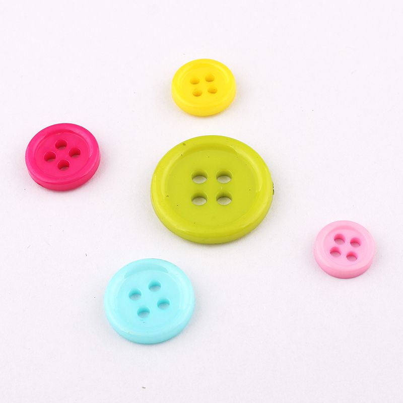100pcs4 Holes Buttons Mixed Size And Color Round R... – Vicedeal