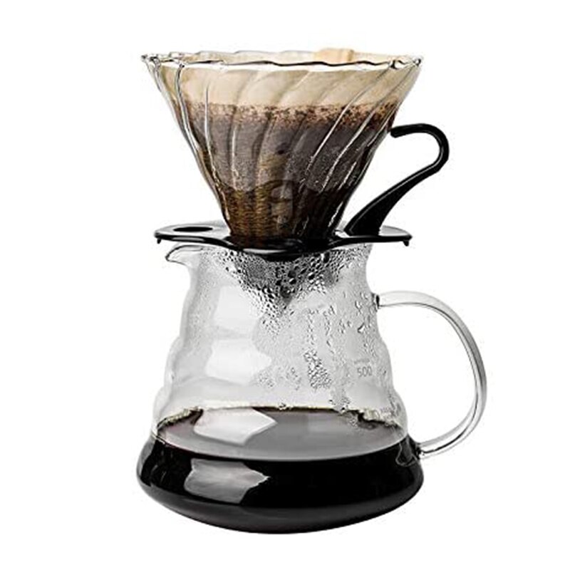 V60 500cc Pour Over Glass Range Coffee Server Boro... – Vicedeal