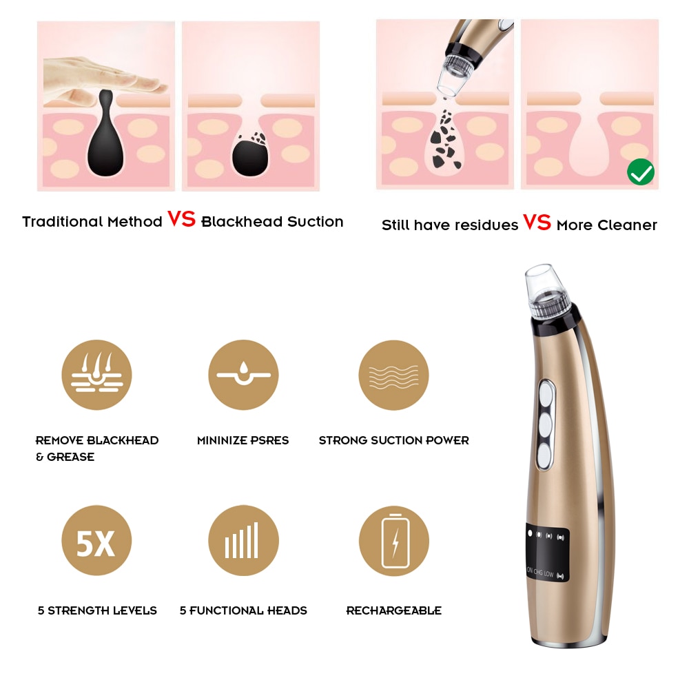 Vacuum Nose Cleaner Pore Blackheads Acne Spot Remo... – Grandado