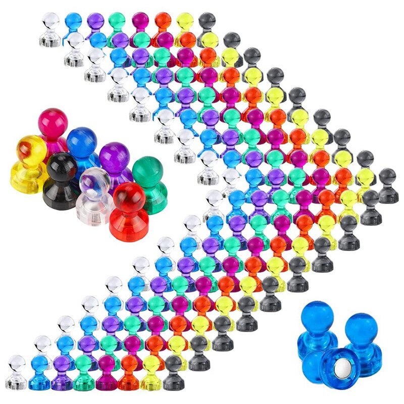144 Pieces 8 Color Whiteboard Magnets,Push Pin Mag... – Vicedeal