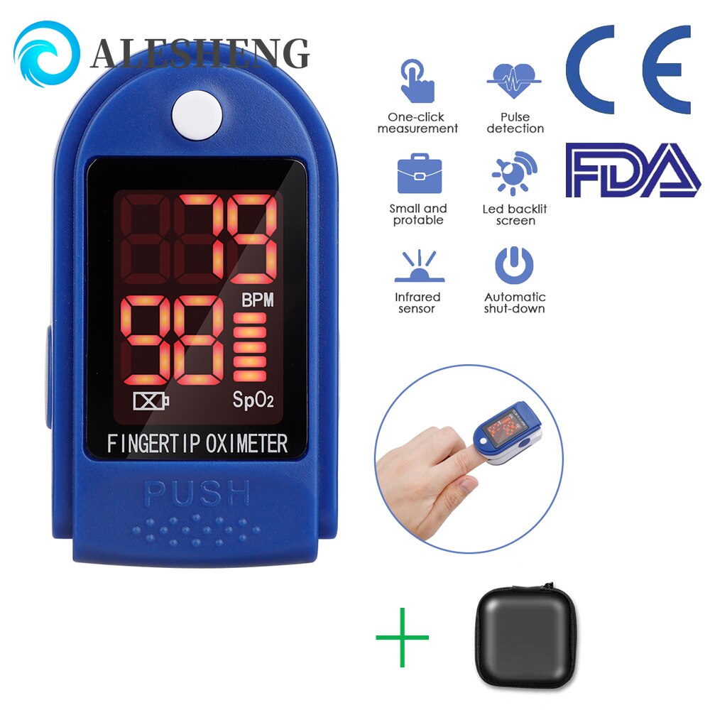CE FDA Finger Oximeter Pulse Detection Oximeter Bl... – Grandado