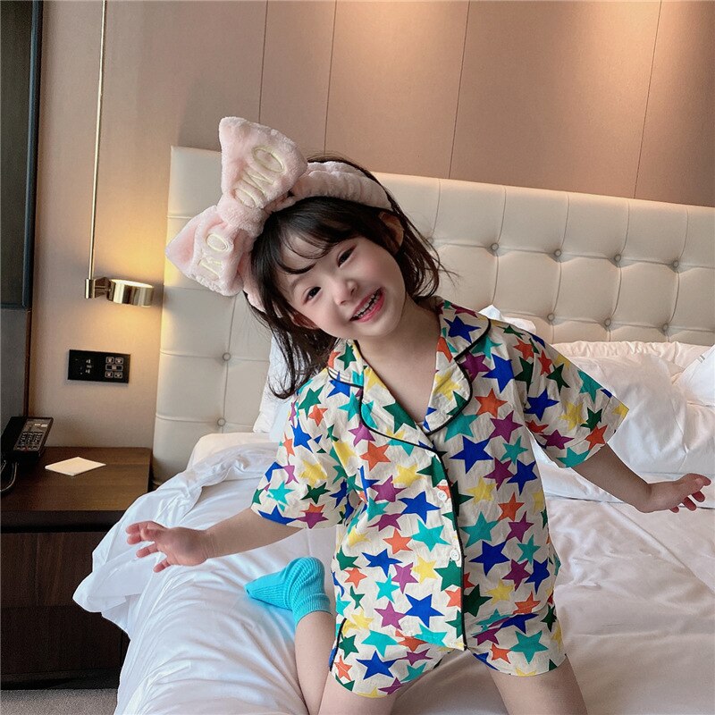 Chico ropa de dormir Turndown Collar pijama Sets n... – Grandado