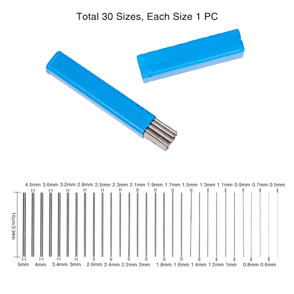 30 Size Mandrels, Stainless Steel Mandrel Dowels f... – Grandado