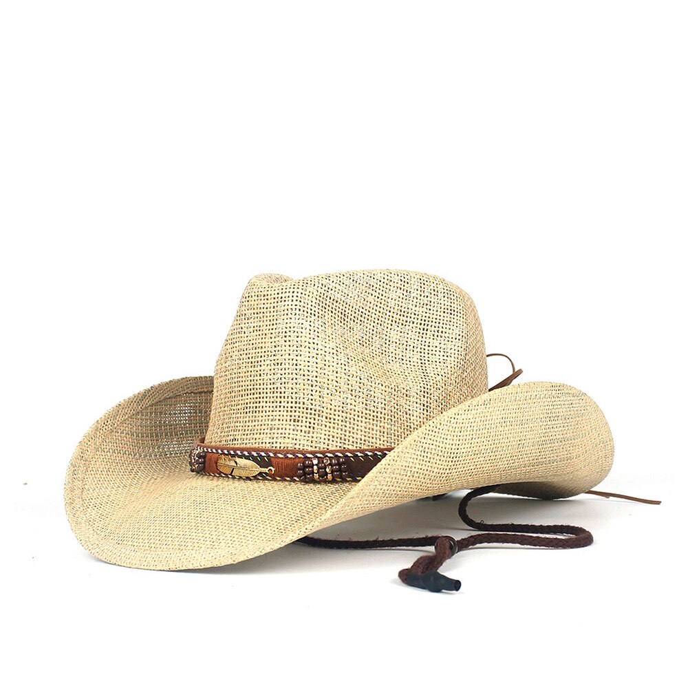 Handgemaakte Stro Vrouwen Mannen Hollow Western Co... – Grandado