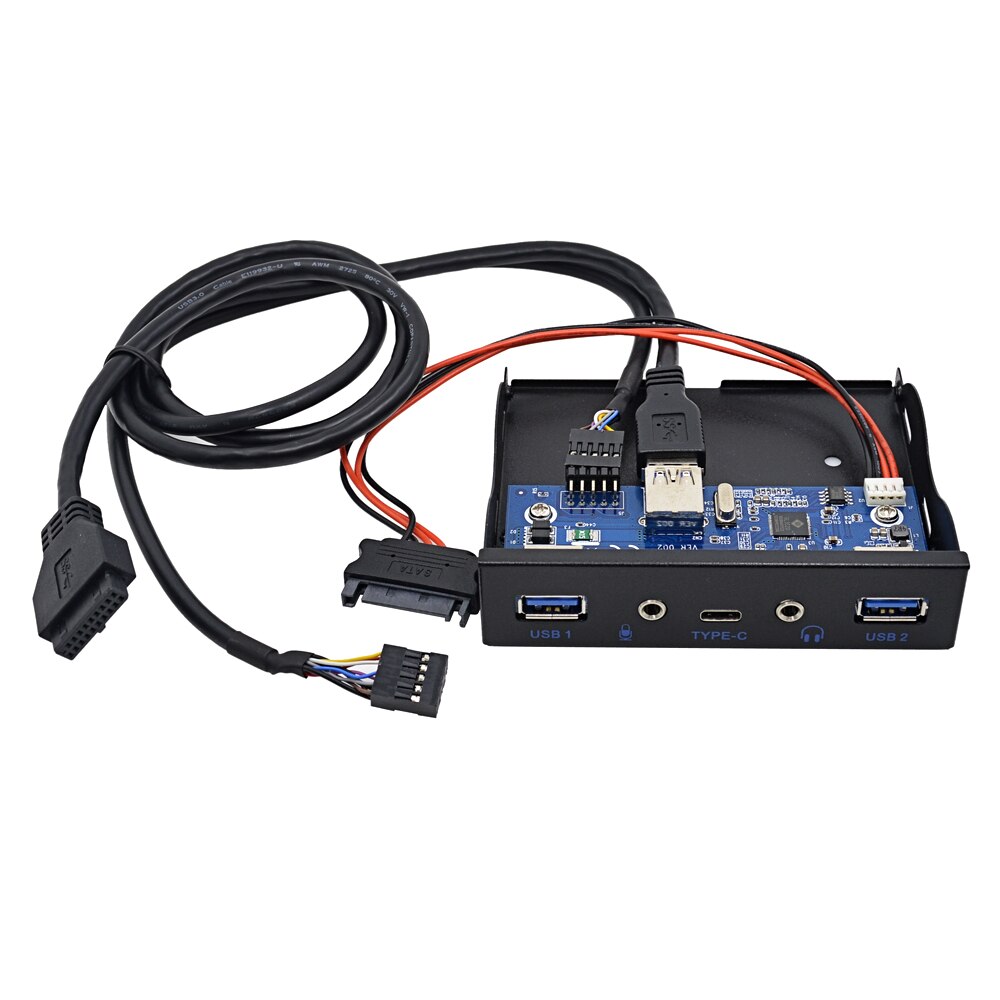 5 Port USB 3.1 TYPE-C USB 3.0 Voorpaneel met 3.5mm... – Vicedeal