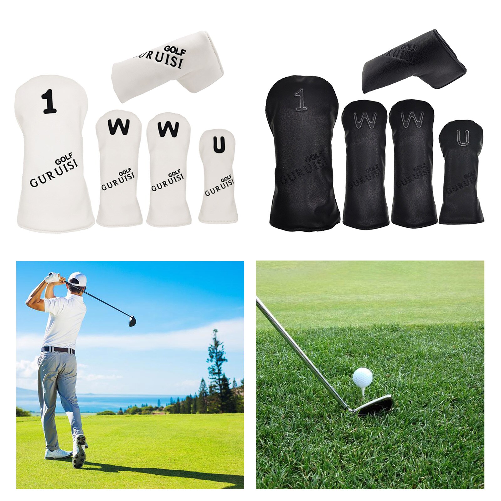 Golf Head Covers Driver Fairway Wood Putter Sleeve... – Grandado