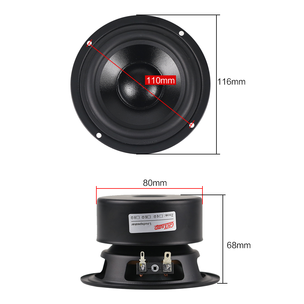 GHXAMP HIFI 4 INCH 70W Woofer Mediant Speaker low-... – Vicedeal