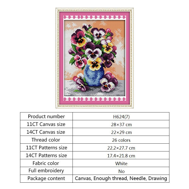 Orchid Chinese Cross-stitch Flowers 14CT 11CT DMC ... – Vicedeal