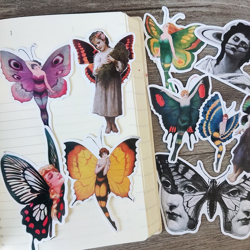 Vintage Meisjes Vlinder Fee Collage Sticker Diy Sc... – Vicedeal