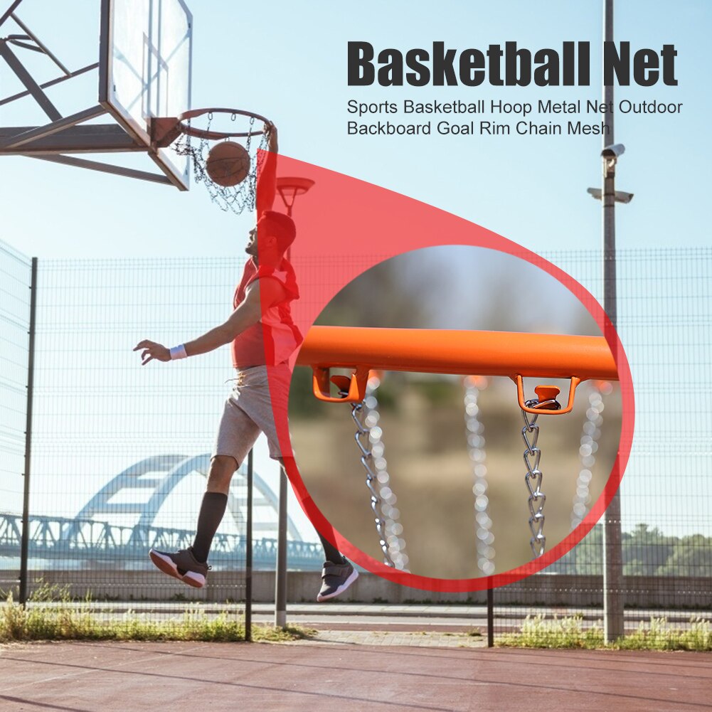 Basketball Hoop Ring Metal Net Goal Rim Ball Chain... – Grandado