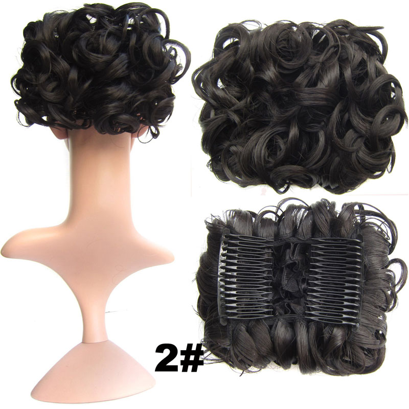 Zolin Sythetic Curly Messy Hair Bun Pad Clip on Ch... – Vicedeal