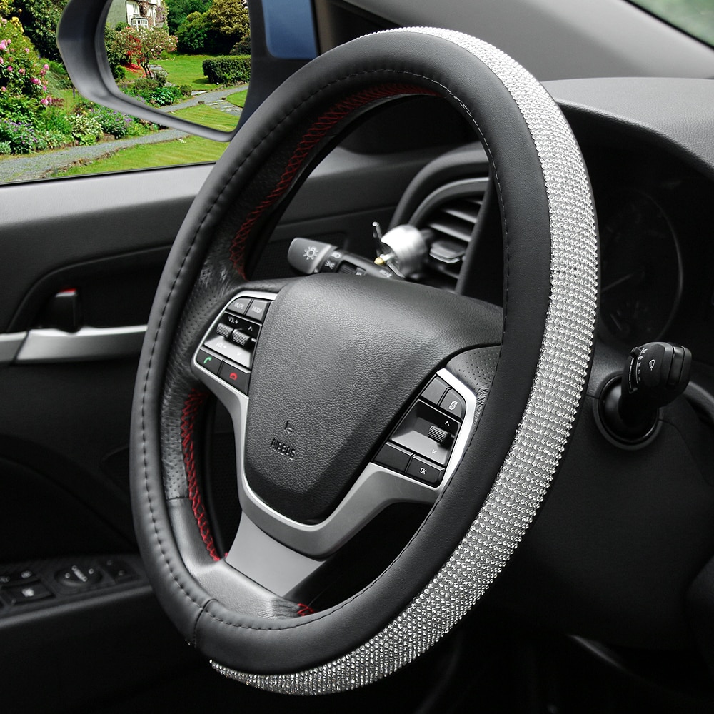 Car Interior Steer Wheel Cover Diamond Rhinestone ... – Grandado