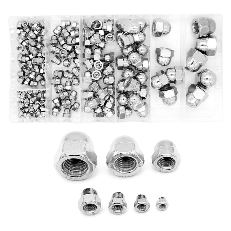 GTBL 180 Pcs Stainless Steel Dome Cap Nuts Hexagon... – Vicedeal