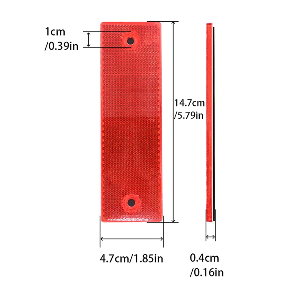 5 Pcs Plastic Reflector Reflective Warning Plate S... – Vicedeal