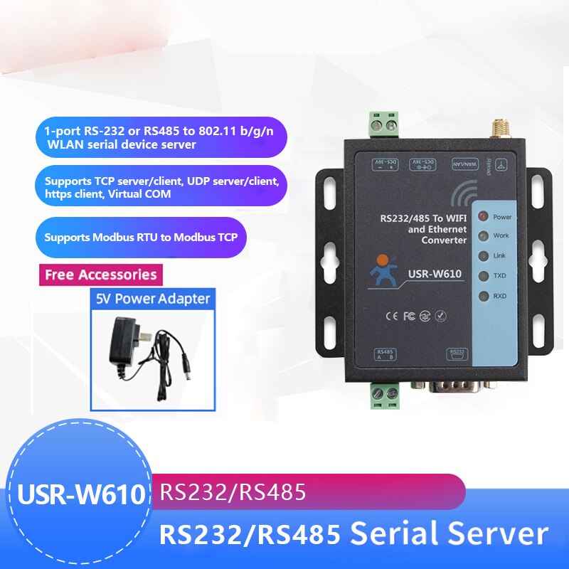 USR-W610 SSL, HTTPS Serial RS232 RS485 to RJ45 Eth... – Vicedeal USR-W610 SSL, HTTPS Serial RS232 RS485 to RJ45 Eth... – Vicedeal