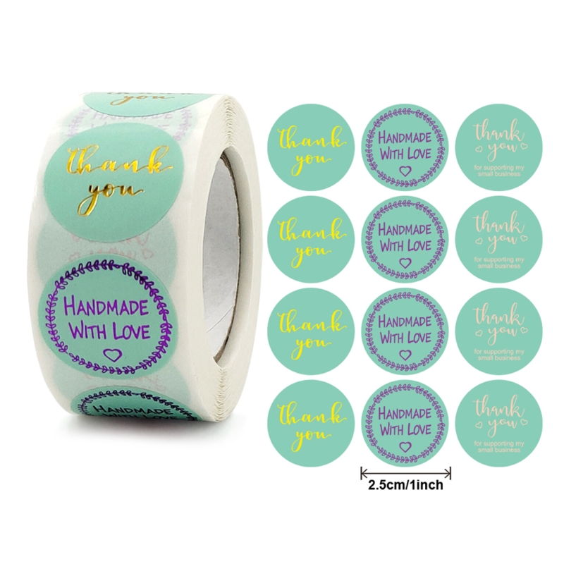 50 Stuks Ronde Roze Business Label Stickers Papier... – Grandado