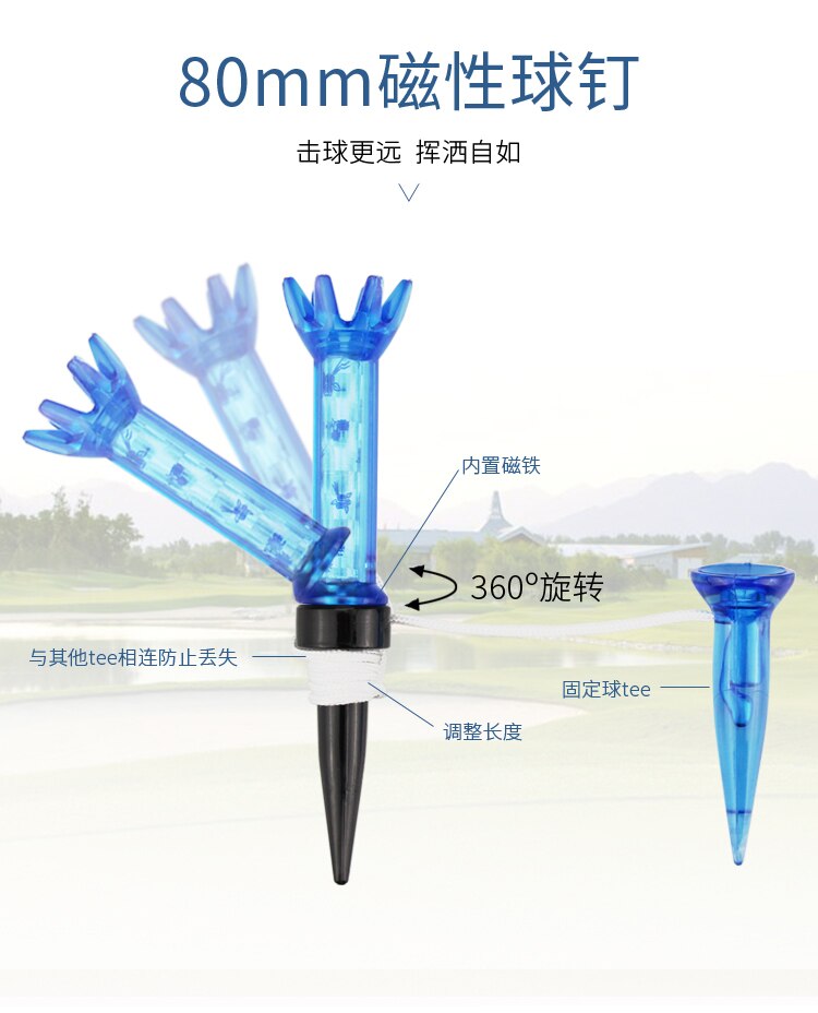 3 PCS Golf Tees Magnetic Tee Set Plastic Golf Ball... – Grandado