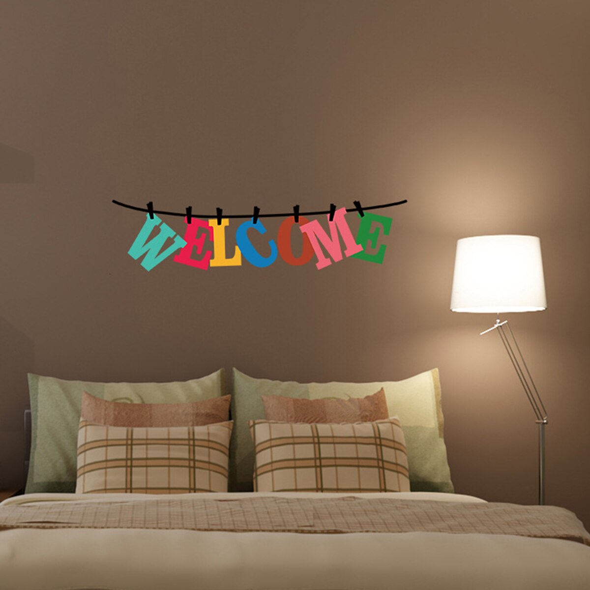 Wall Sticker Colorful Welcome Vinyl Removable Wall... – Grandado