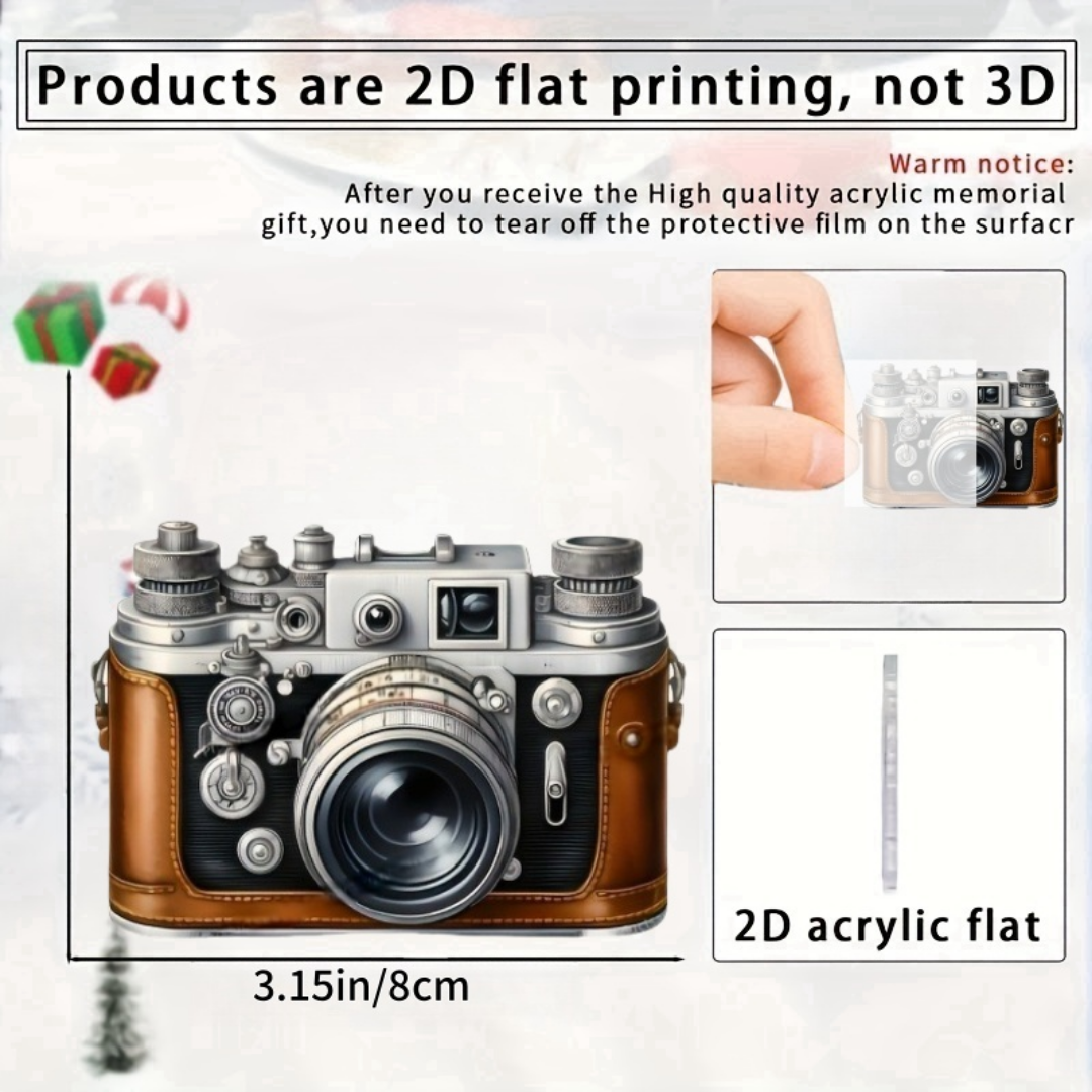 Retro camera hanger sleutelhanger, fotografie them... – Grandado
