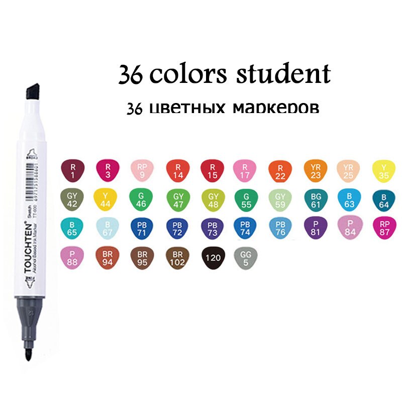 30/60/80/168 Colors Dual Tip Markers Pen Set Alcoh... – Grandado