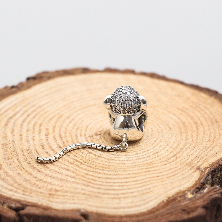 Genuine 925 Sterling Silver Bead Charm Sparkling C... – Grandado