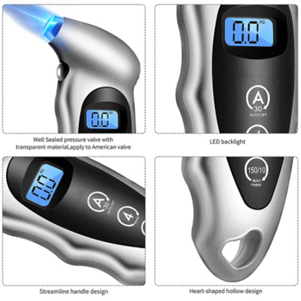 Fiets Auto Digitale Bandenspanningsmeter Meter Tir... – Grandado