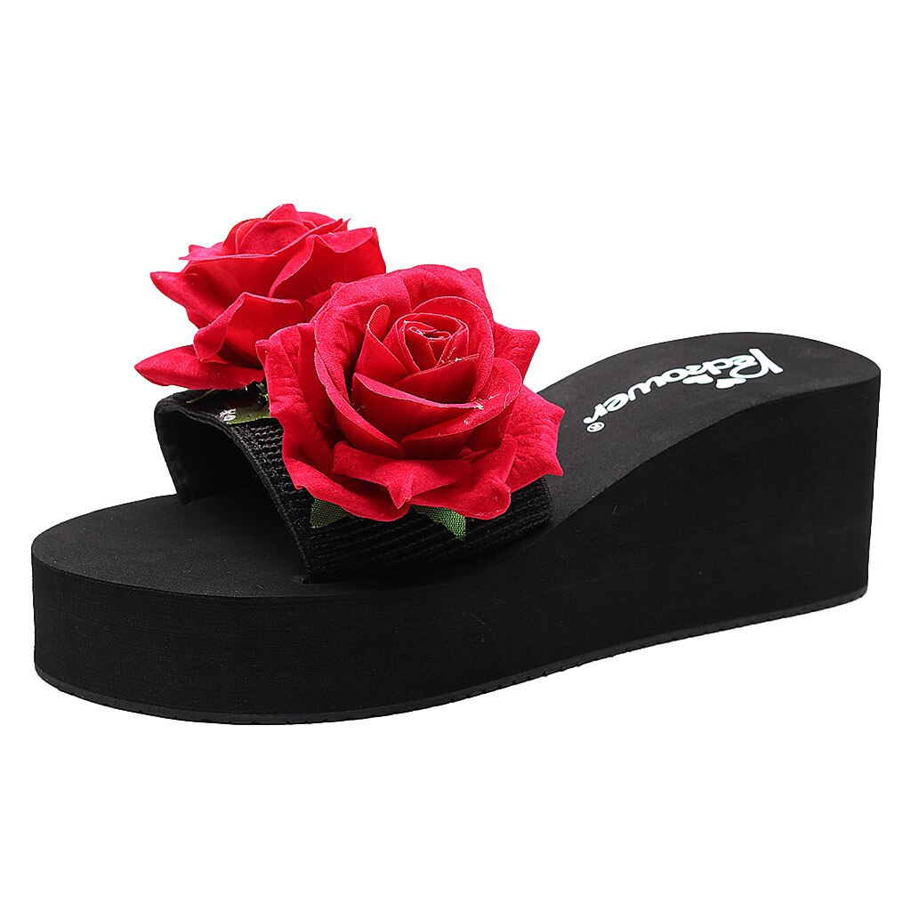High Heel Wedges Bohemia Slippers For Women Summer... – Grandado