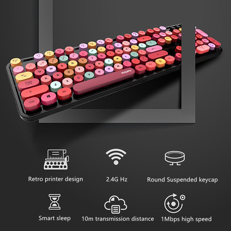 2 4g Wireless Keyboard And Mouse Mixed Color Full Grandado