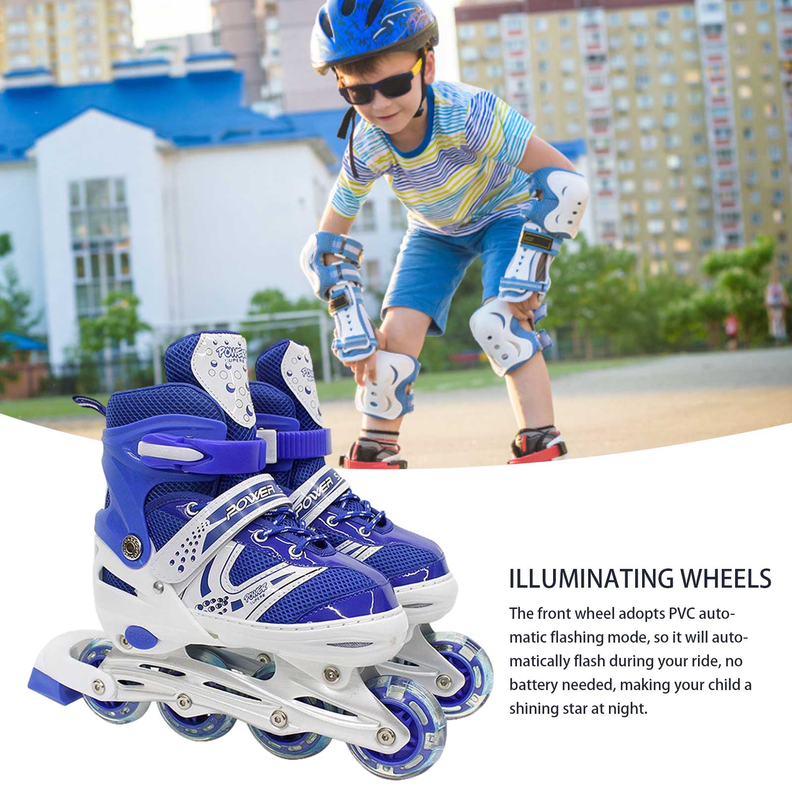 Inline Skates Slalom Kids Roller Skating Shoes Sli... – Grandado