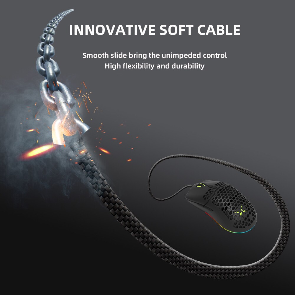 Delux M700A Lightweight RGB Gaming Mouse 67g 7200D... – Grandado