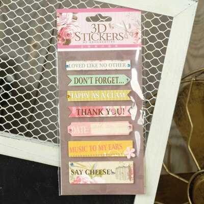 Vintage Label 3D Stickers Scrapbooking Material Fl... – Grandado