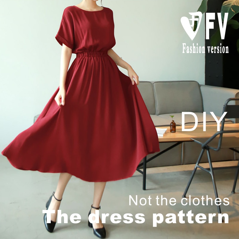 Patroon Jurk Vrouwen Korte Mouw Losse Lange Rok Kl... – Grandado