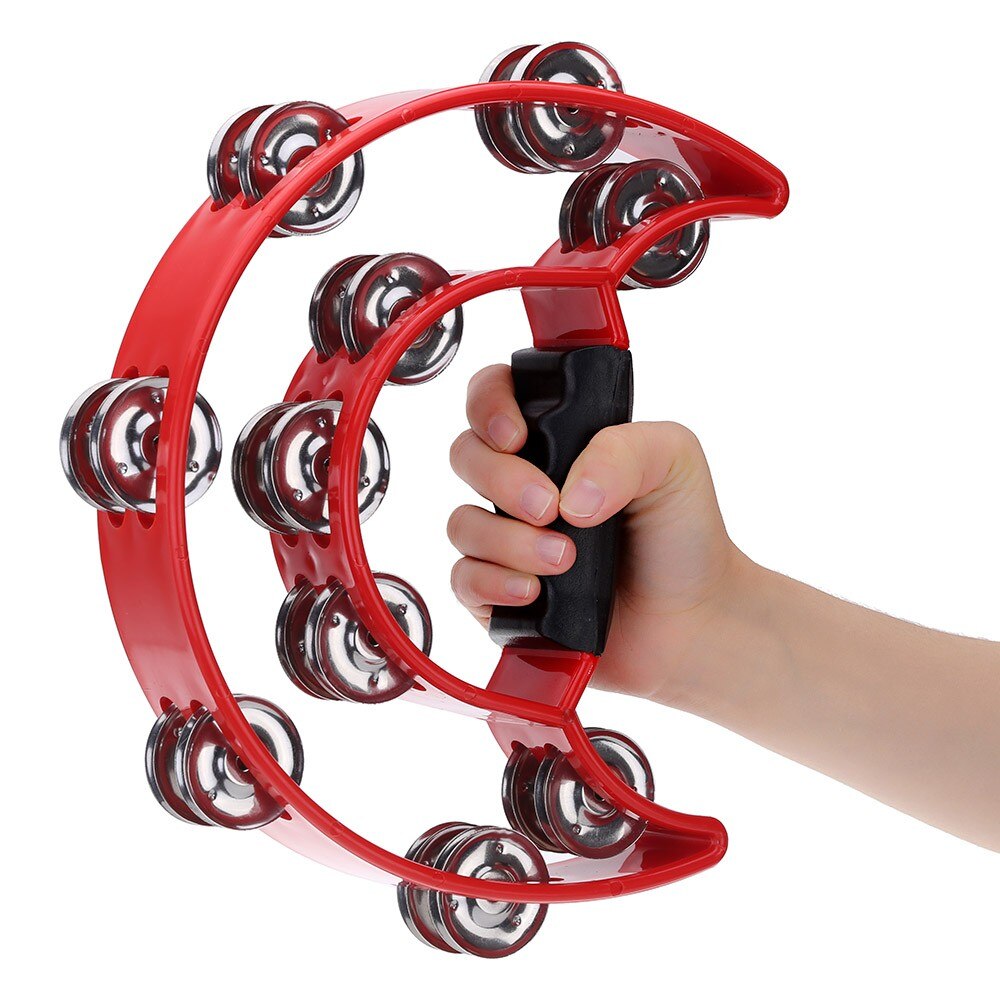 Handheld Tambourine Handbell Timbrel Percussion Mu... – Grandado